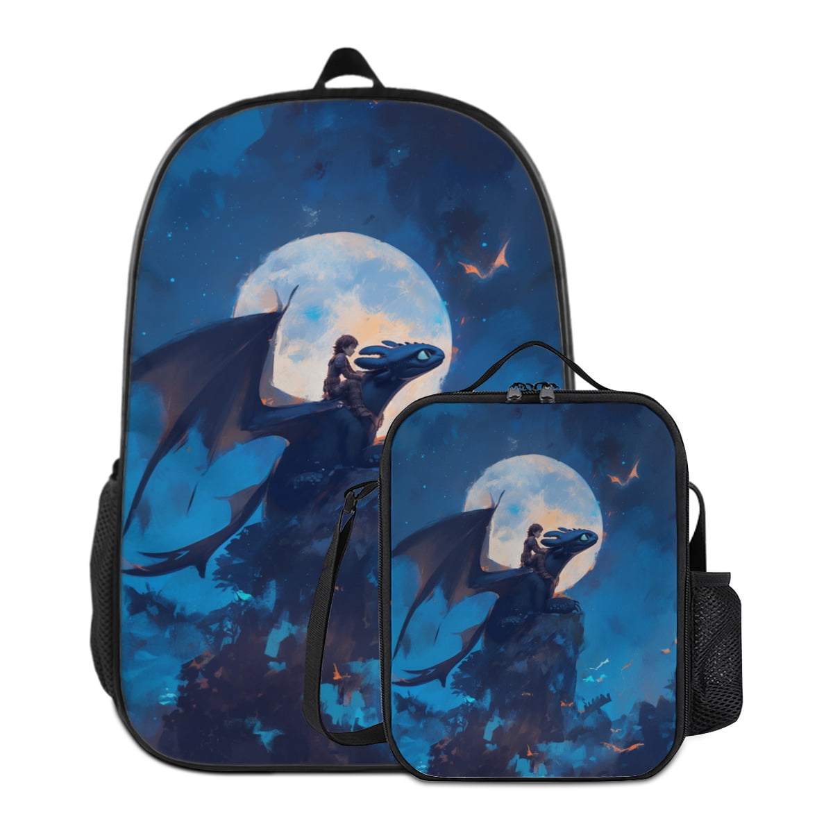 Kawaii Backpack Lunch Box Set School Bag Set cartoon backpack hand ...