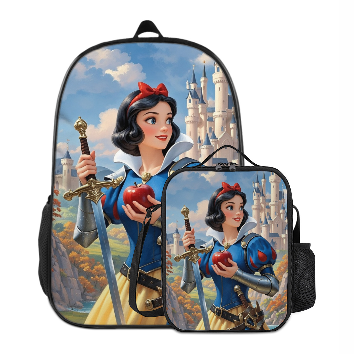 Kawaii Backpack Lunch Box Set School Bag Set cartoon backpack hand ...