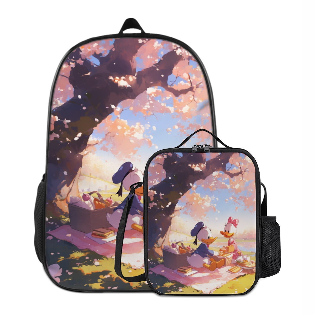 Kawaii Backpack Lunch Box Set School Bag Set cartoon backpack hand ...