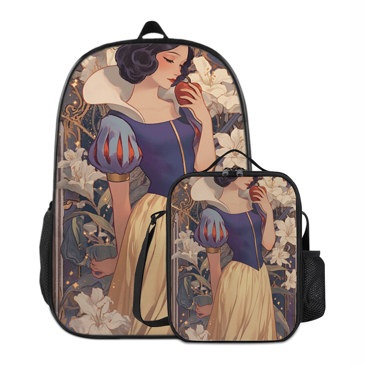 Kawaii Backpack Lunch Box Set School Bag Set cartoon backpack hand ...