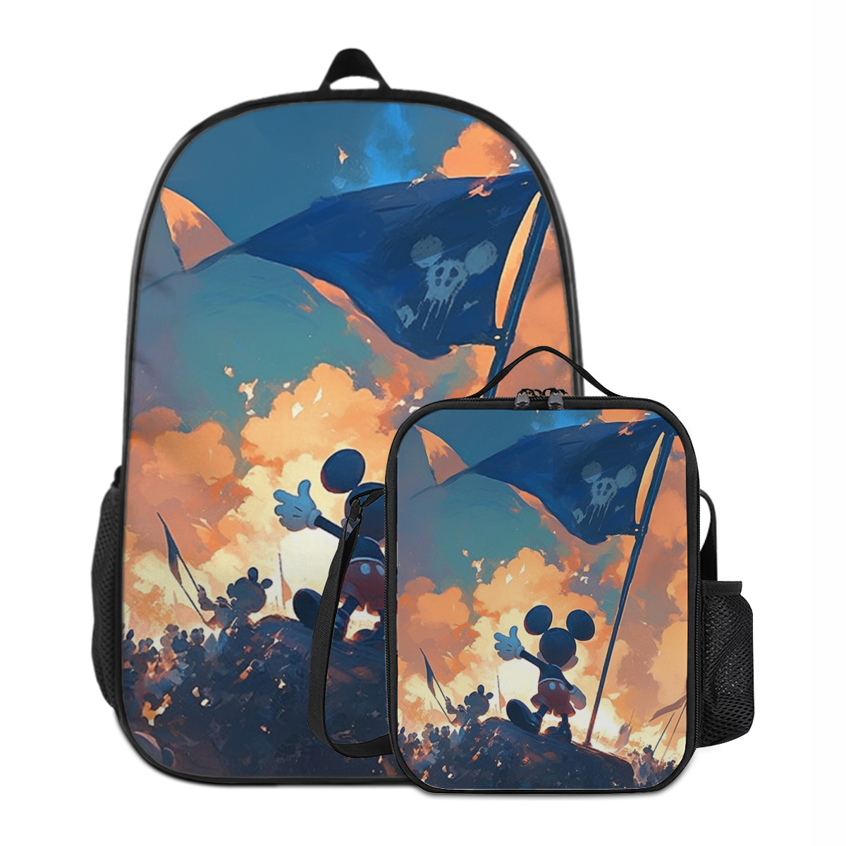 Kawaii Backpack Lunch Box Set School Bag Set cartoon backpack hand ...