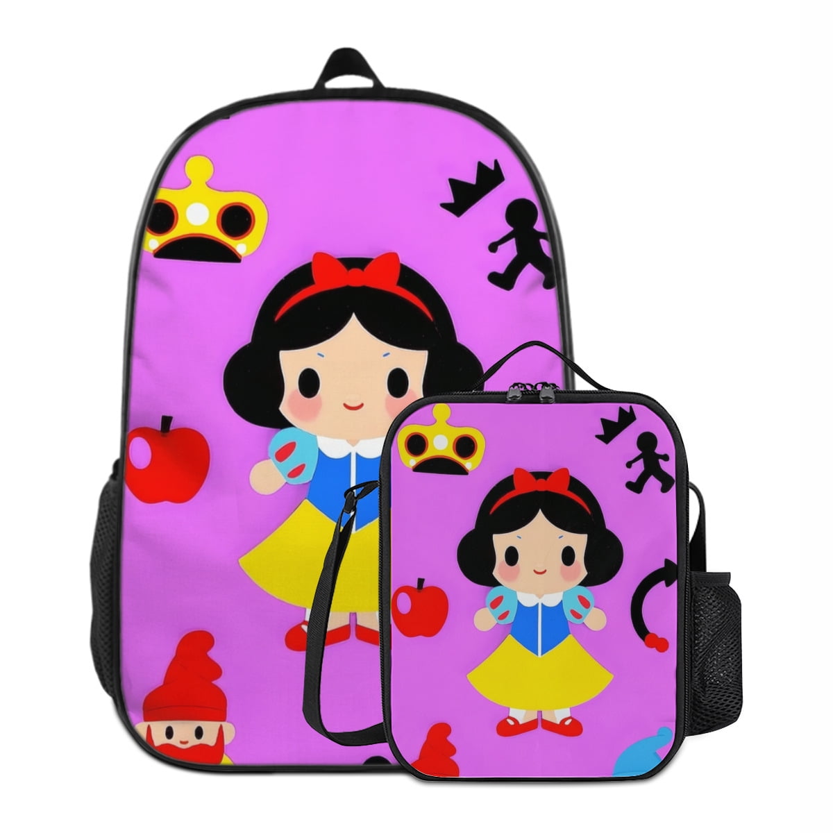 Kawaii Backpack Lunch Box Set School Bag Set cartoon backpack hand ...
