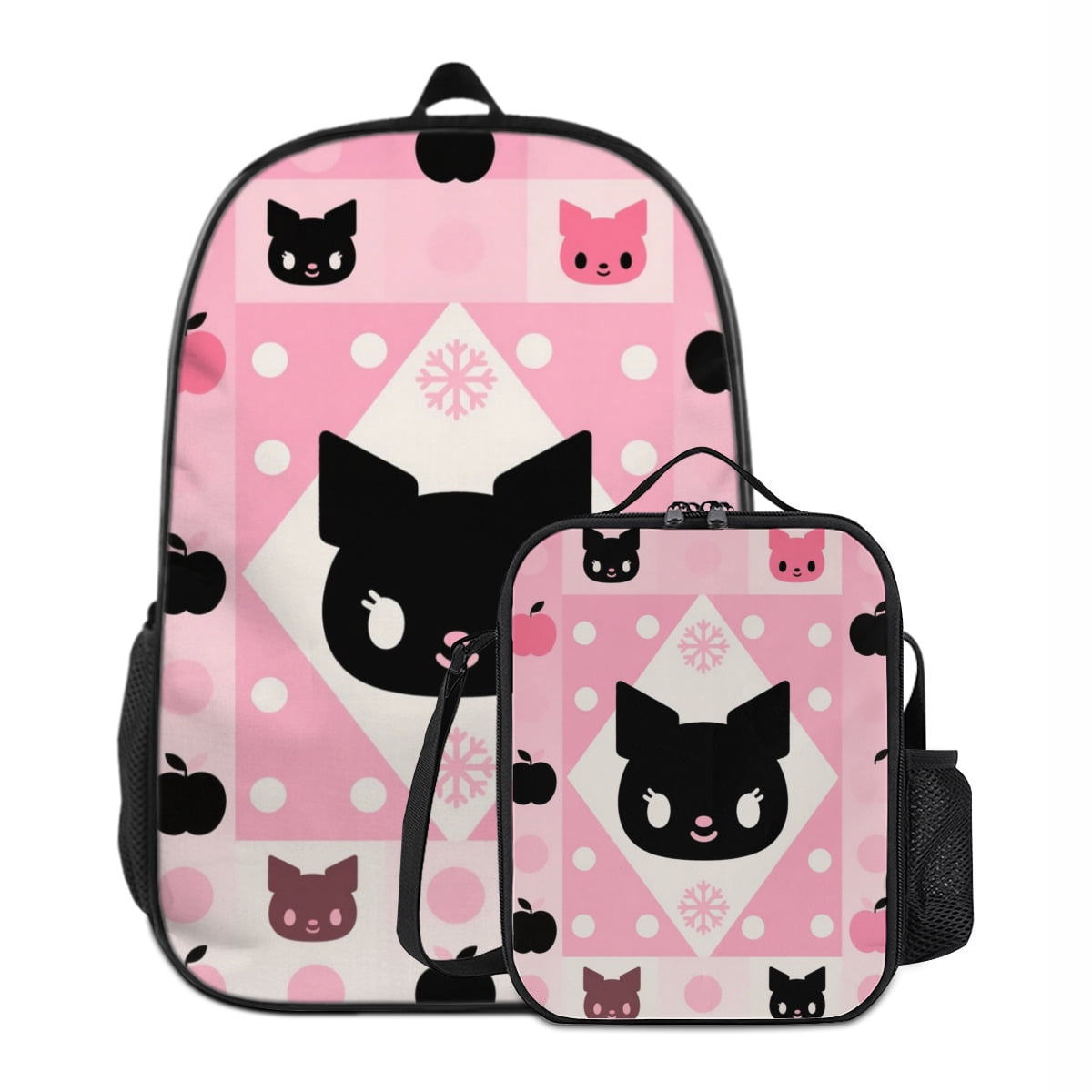 Kawaii Backpack Lunch Box Set School Bag Set cartoon backpack hand ...
