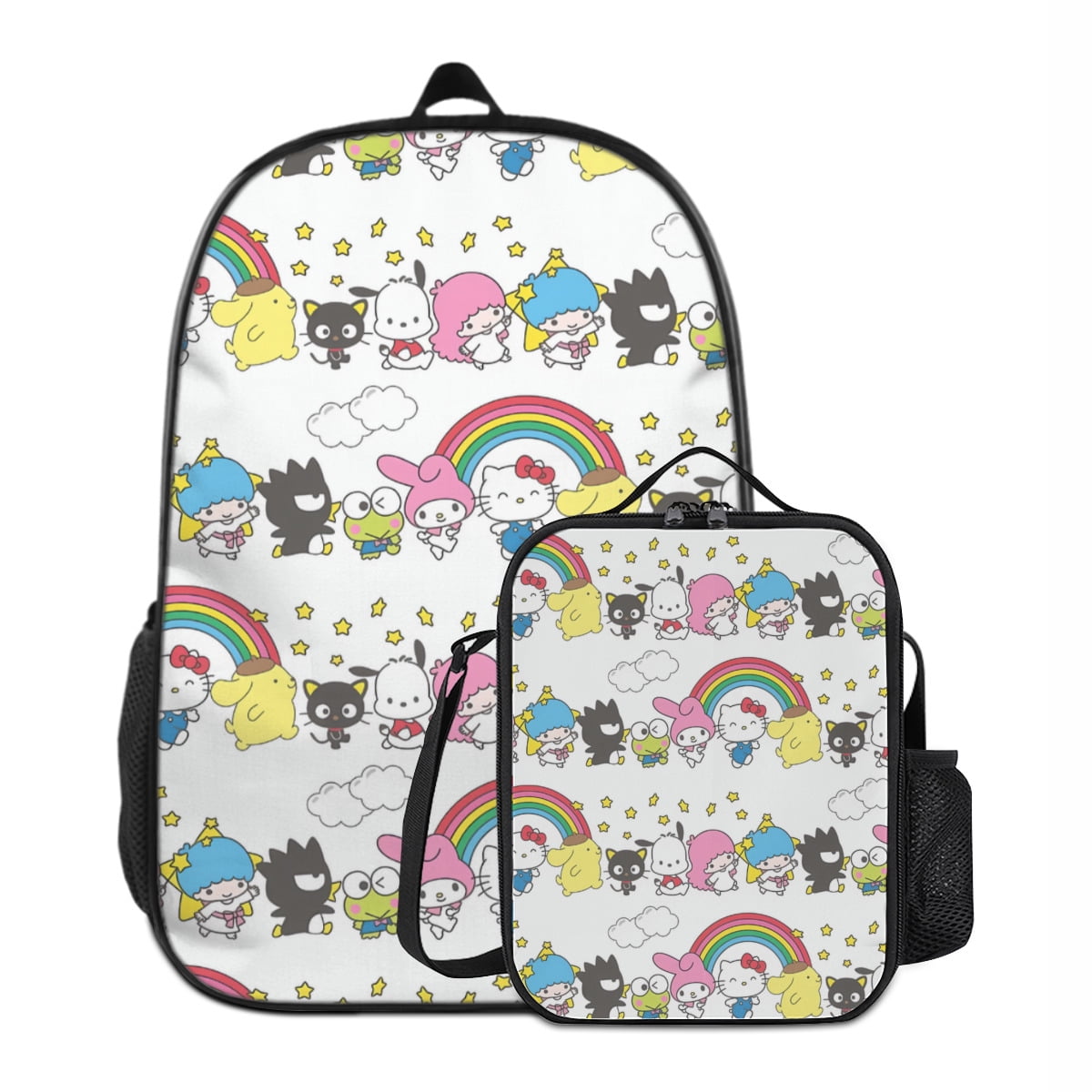 Kawaii Backpack Lunch Box Set School Bag Set cartoon backpack hand ...