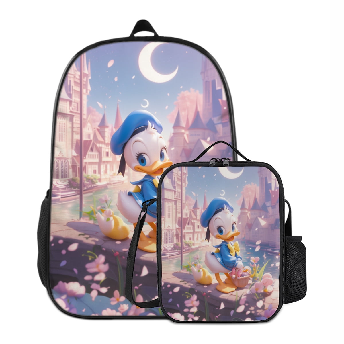 Kawaii Backpack Lunch Box Set School Bag Set cartoon backpack hand ...