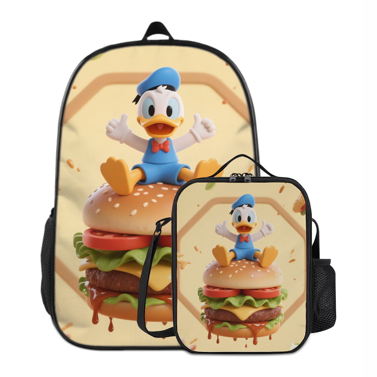 Kawaii Backpack Lunch Box Set School Bag Set cartoon backpack hand ...