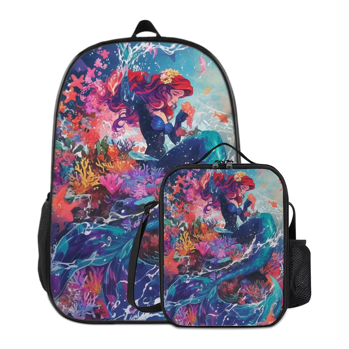 Kawaii Backpack Lunch Box Set School Bag Set cartoon backpack hand ...