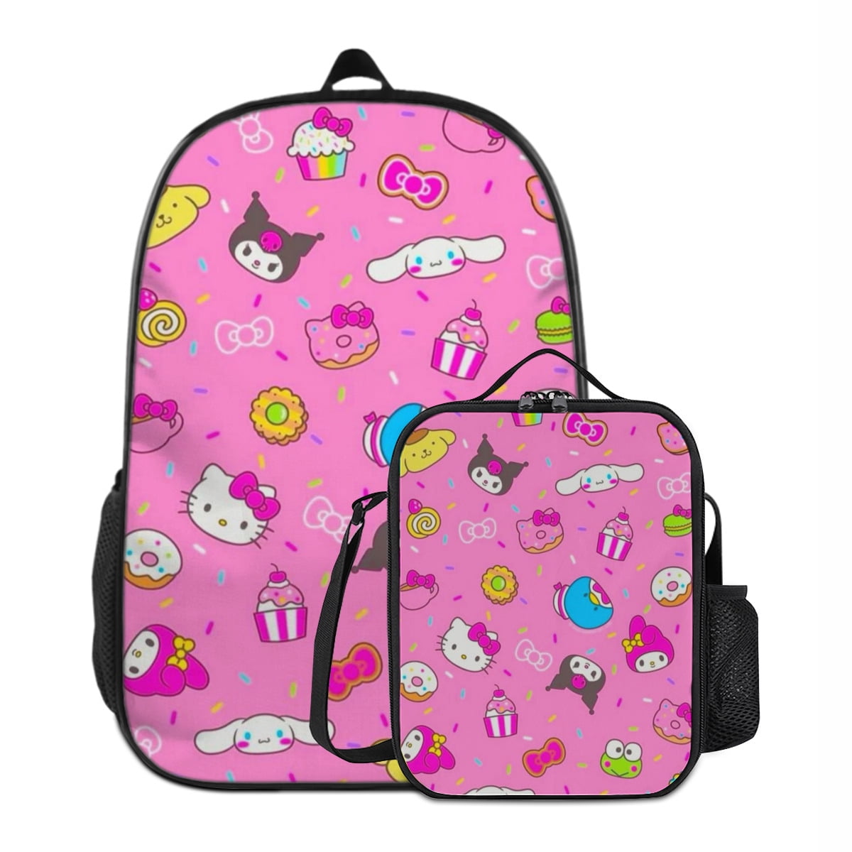 Kawaii Backpack Lunch Box Set School Bag Set cartoon backpack hand ...