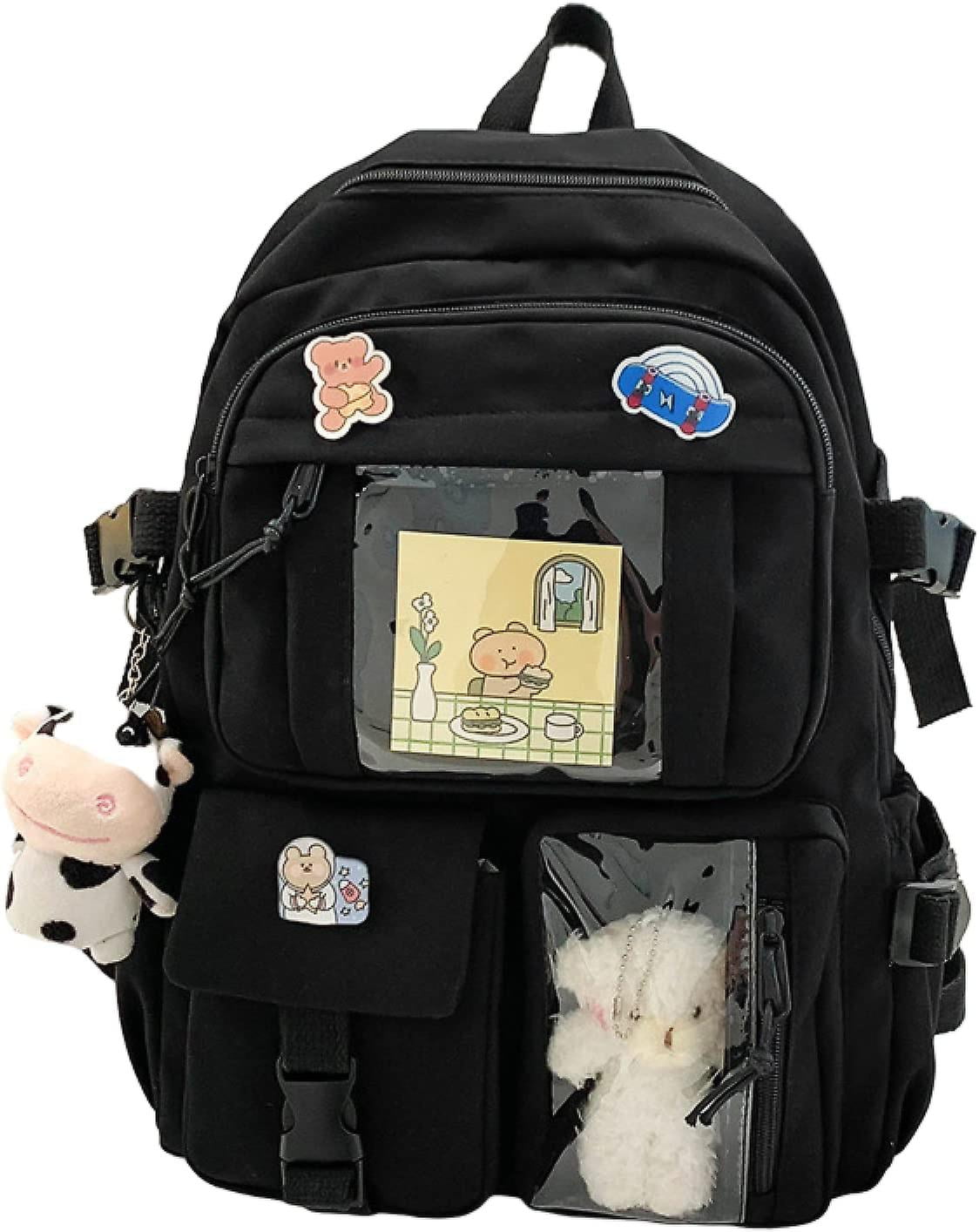 Kawaii Backpack With Kawaii Pin And Accessories Backpack Cute Aesthetic ...