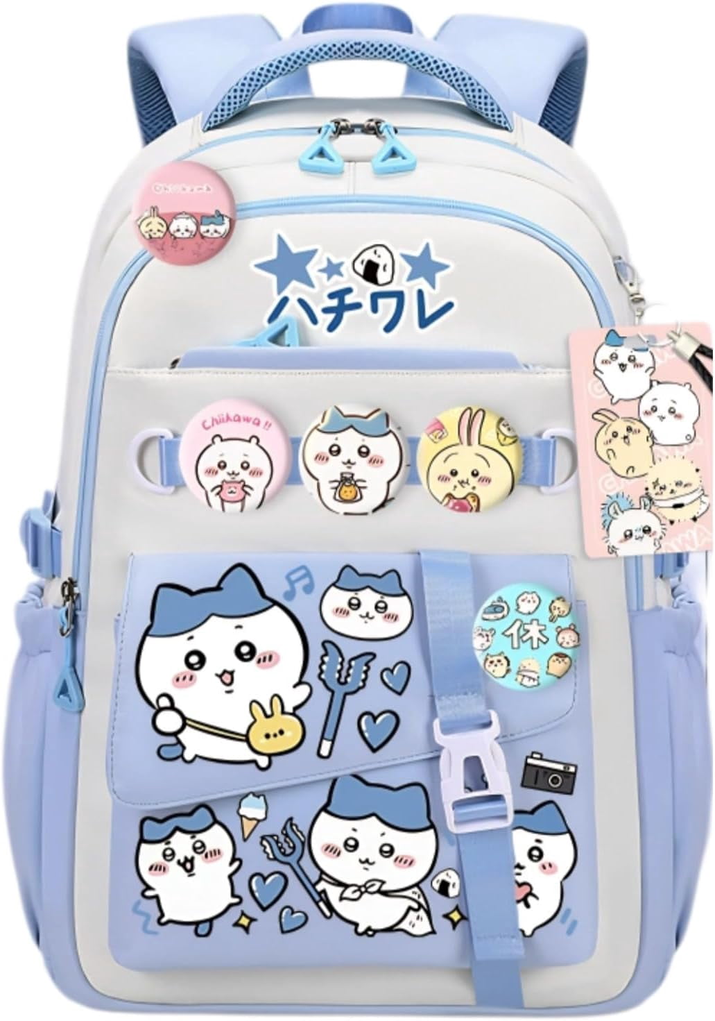 Kawaii Backpack with 18Pcs Accessories Anime Cartoon Anti-Theft Travel ...