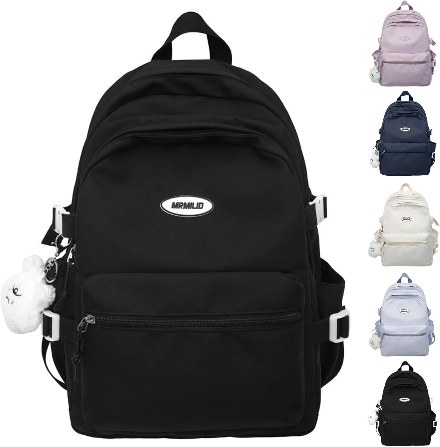 Kawaii Backpack with Cute Accessories Casual Aesthetic Daypack Simple ...