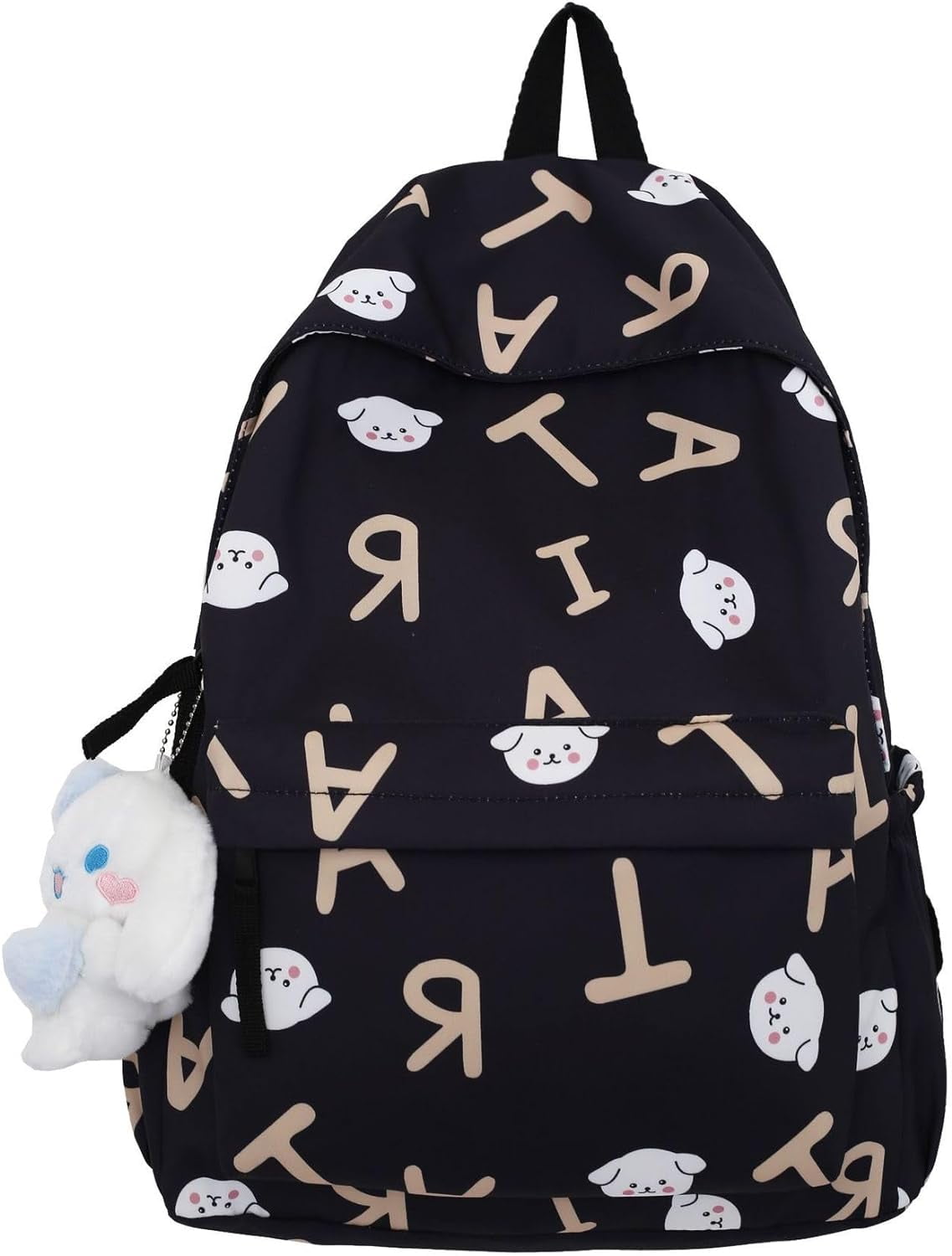 Kawaii Backpack with Plushies Kawaii Puppy Letters Backpack Cute ...
