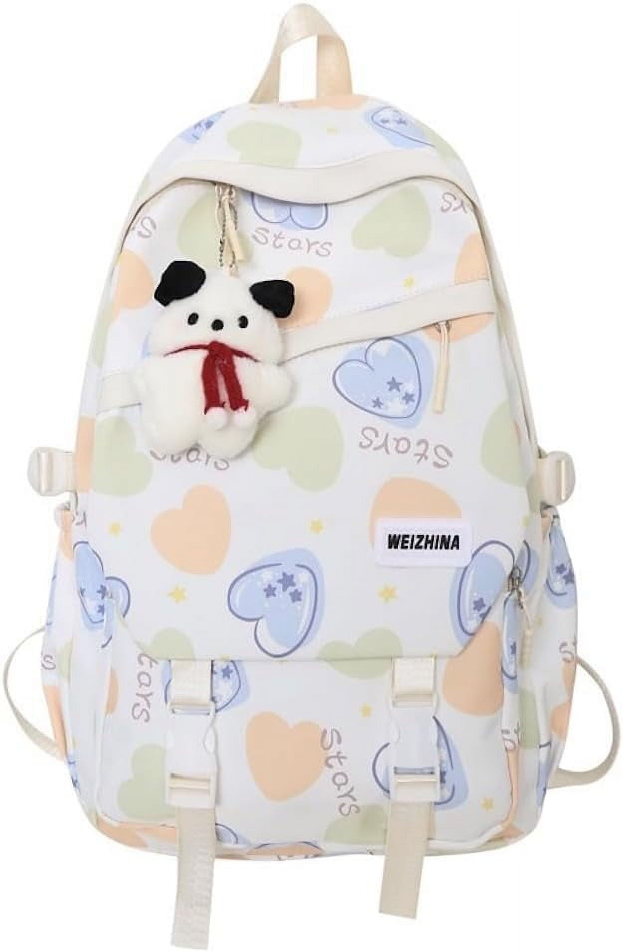 Kawaii Backpack with Plushies Love Heart Stars Aesthetic Backpack ...