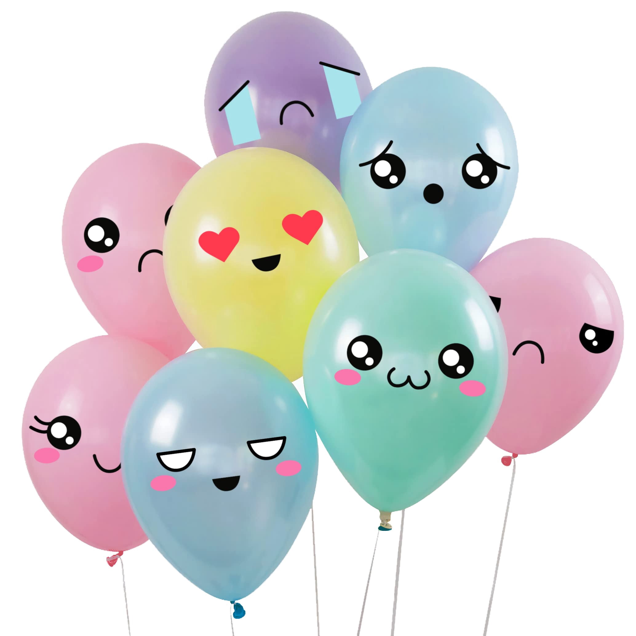 Kawaii Balloons by Lunaborne MMF7 - 50 Pack,12 Inch Pastel Latex ...
