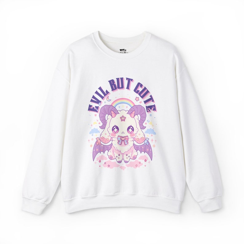 Kawaii Baphomet Sweatshirt | Pastel Goth, Yami Kawaii, Cute Baphomet ...