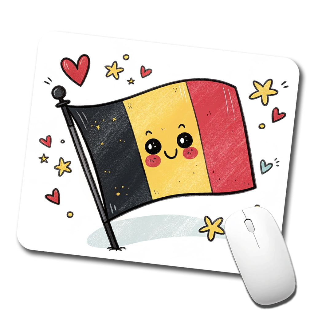 Kawaii Belgium Flag Mouse Pad Low Profile Gaming Mat - Walmart.com