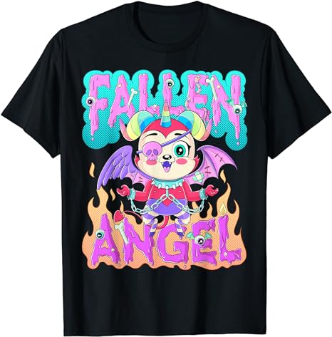 Kawaii Belial Demon The Fallen Angel Pastel Goth Harajuku T-Shirt ...