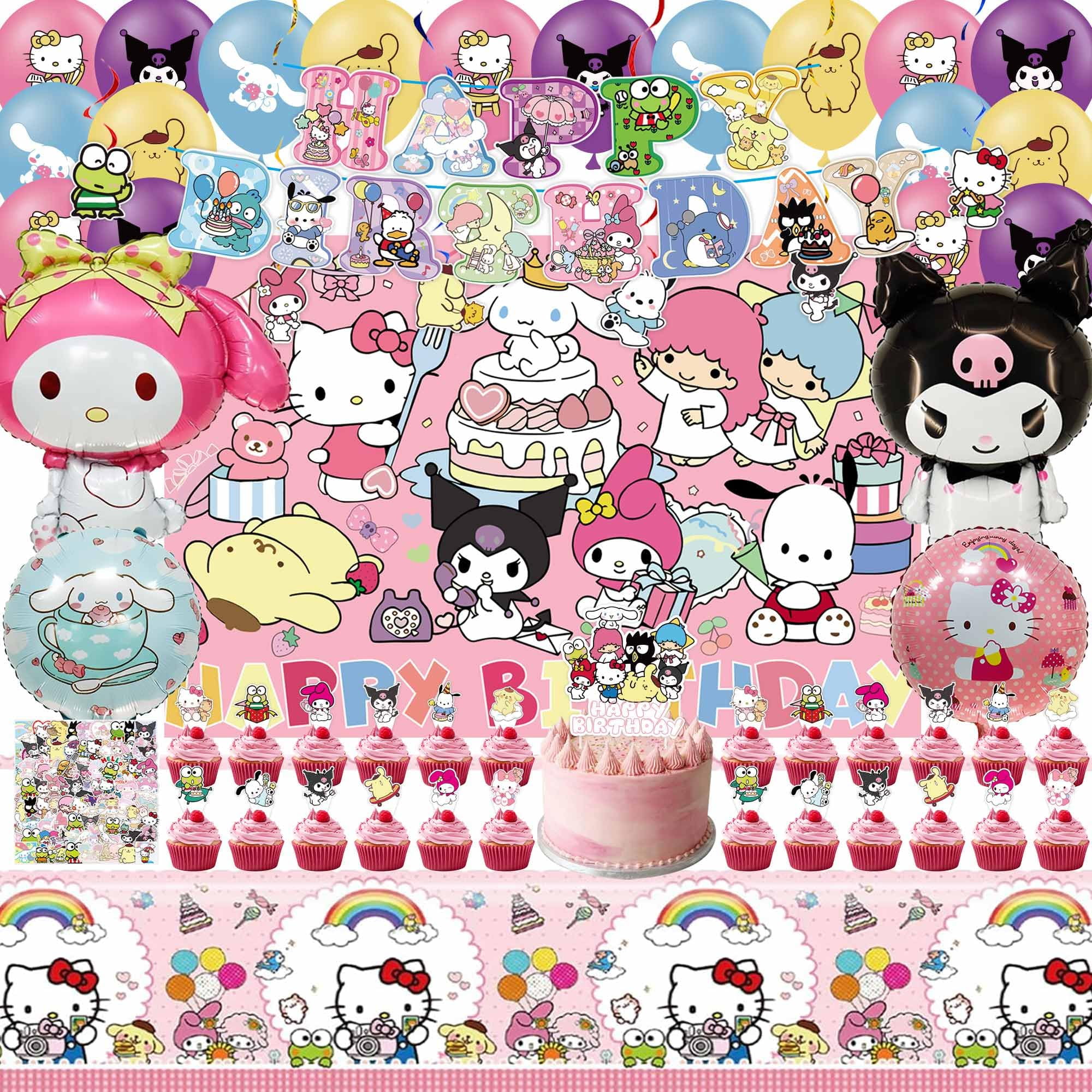 Kawaii Birthday Decorations,EGSC Cute Cartoon Party Supplies - Happy ...