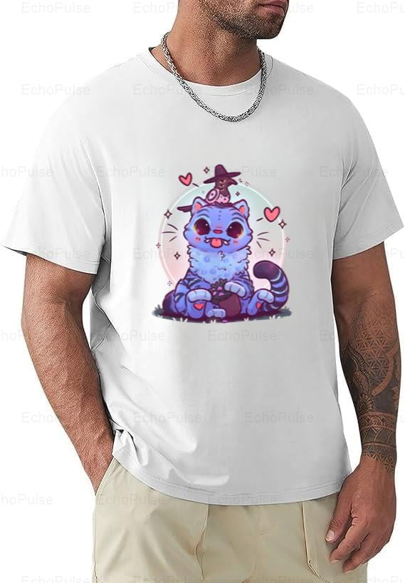 Kawaii Blue Tiger K-Pop Demon Hunters Cute Animal Fan Merch Unisex T ...