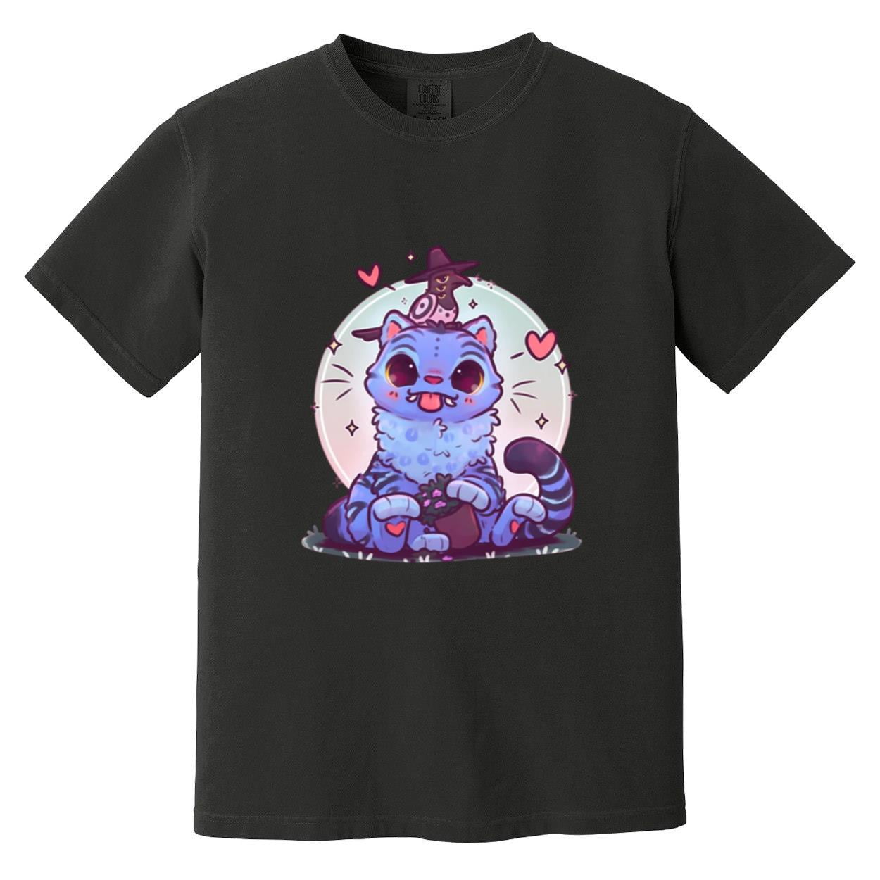 Kawaii Blue Tiger K-Pop Demon Hunters Cute Fan Merch Comfort Color T ...