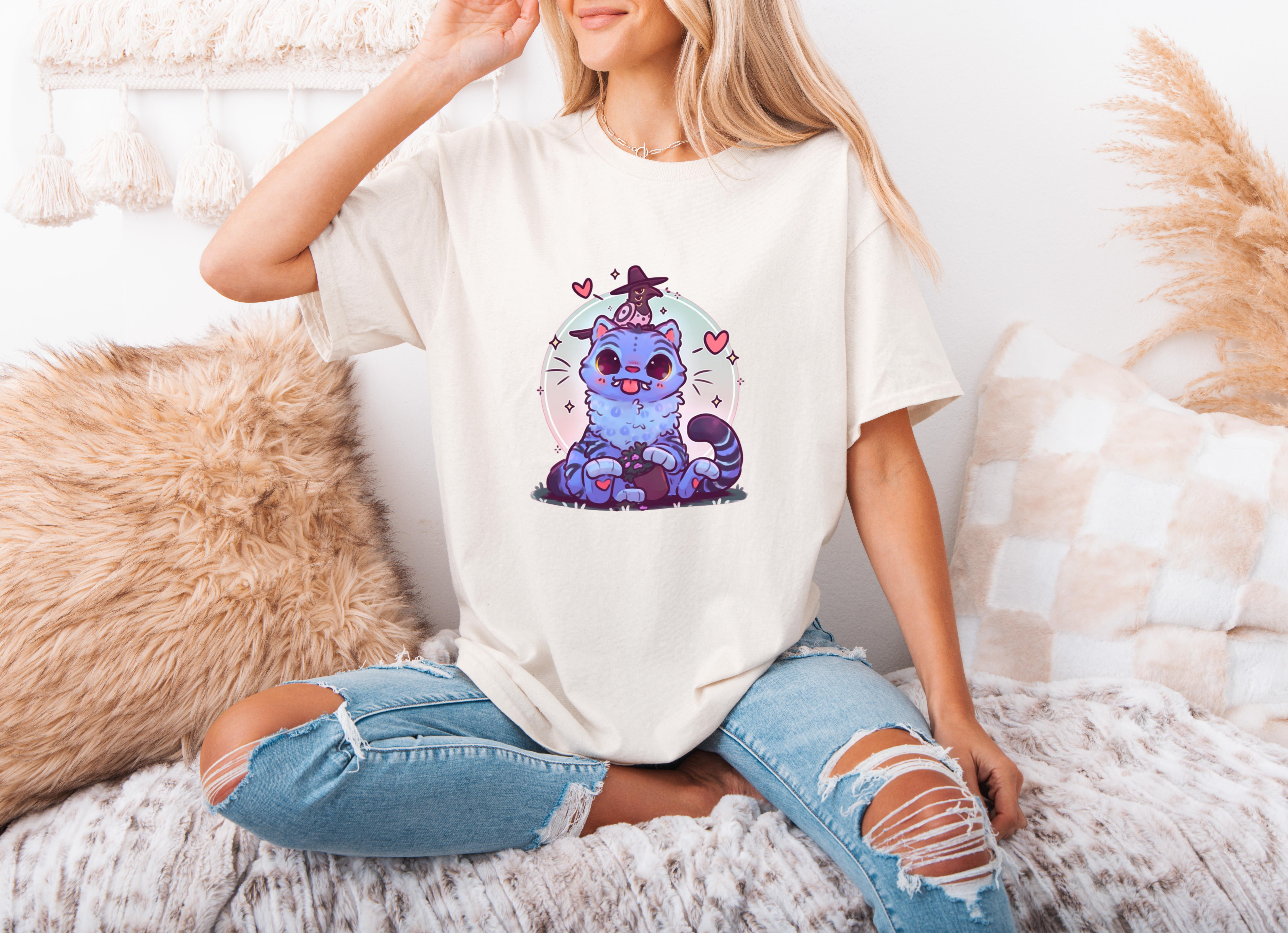 Kawaii Blue Tiger K-Pop Demon Hunters Cute Fan Merch Unisex T-Shirt ...