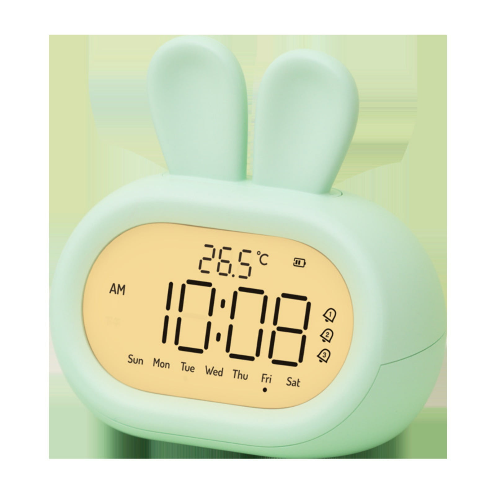 Kawaii Bunny Digital Alarm Clock with Night Light Timer for Children ...