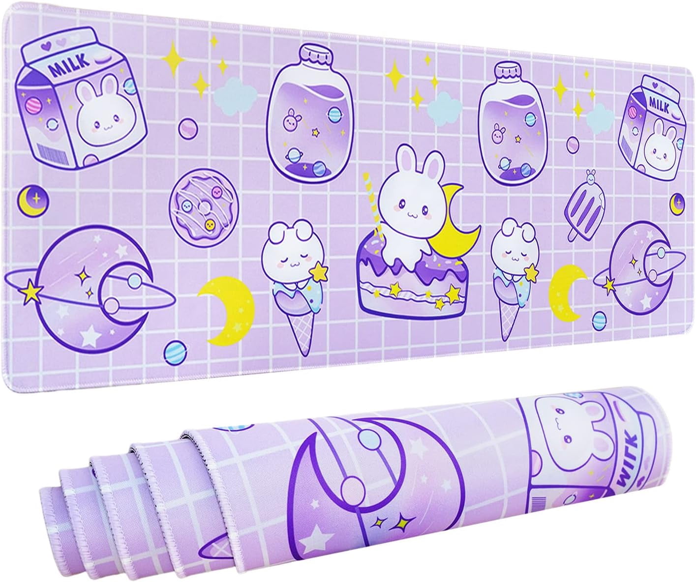 Kawaii Bunny Gaming Mouse Pad for Desk, Extended Large Bunny Rabbit ...