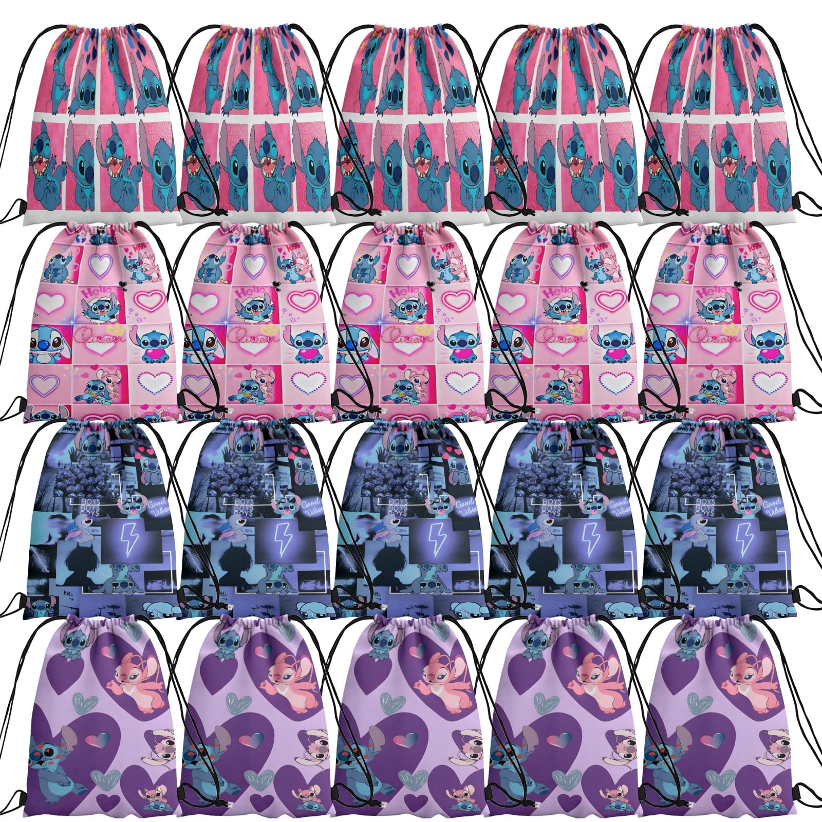 Kawaii Candy Drawstring Bags 20Pack, stitch Birthday Party Supplies ...