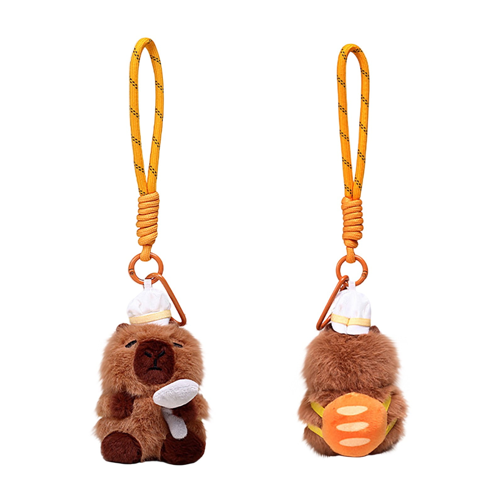 Kawaii Capybara Bread Chef Style 4.33" Keychain Plush Toys, Cute ...