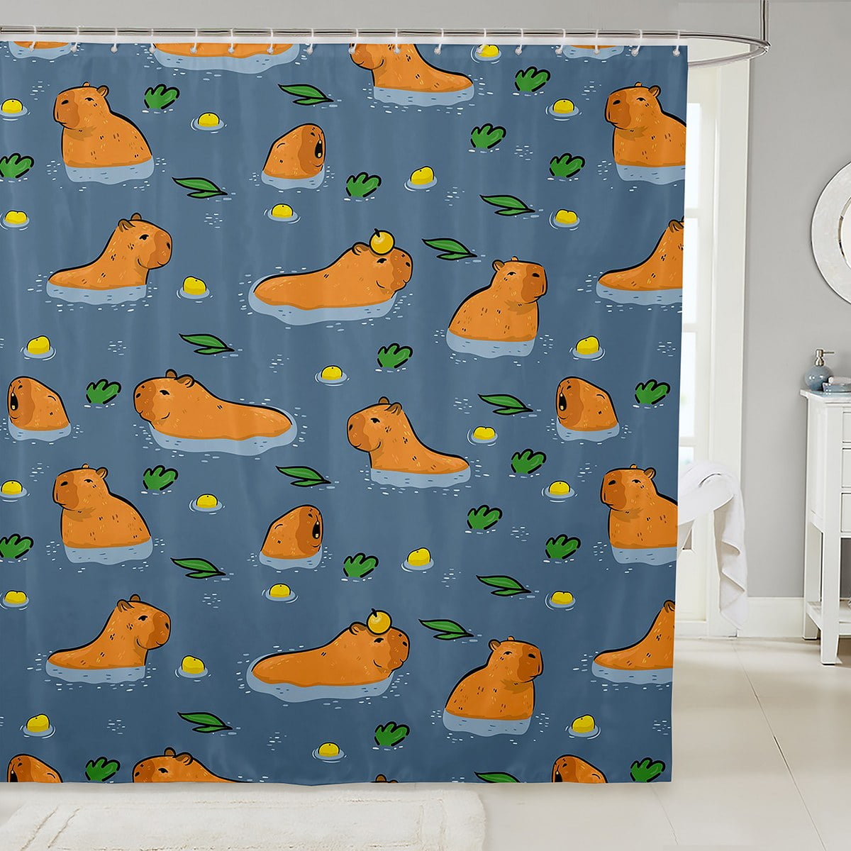 Kawaii Capybara Shower Curtain Capybara Curtains Gifts for Capybara ...