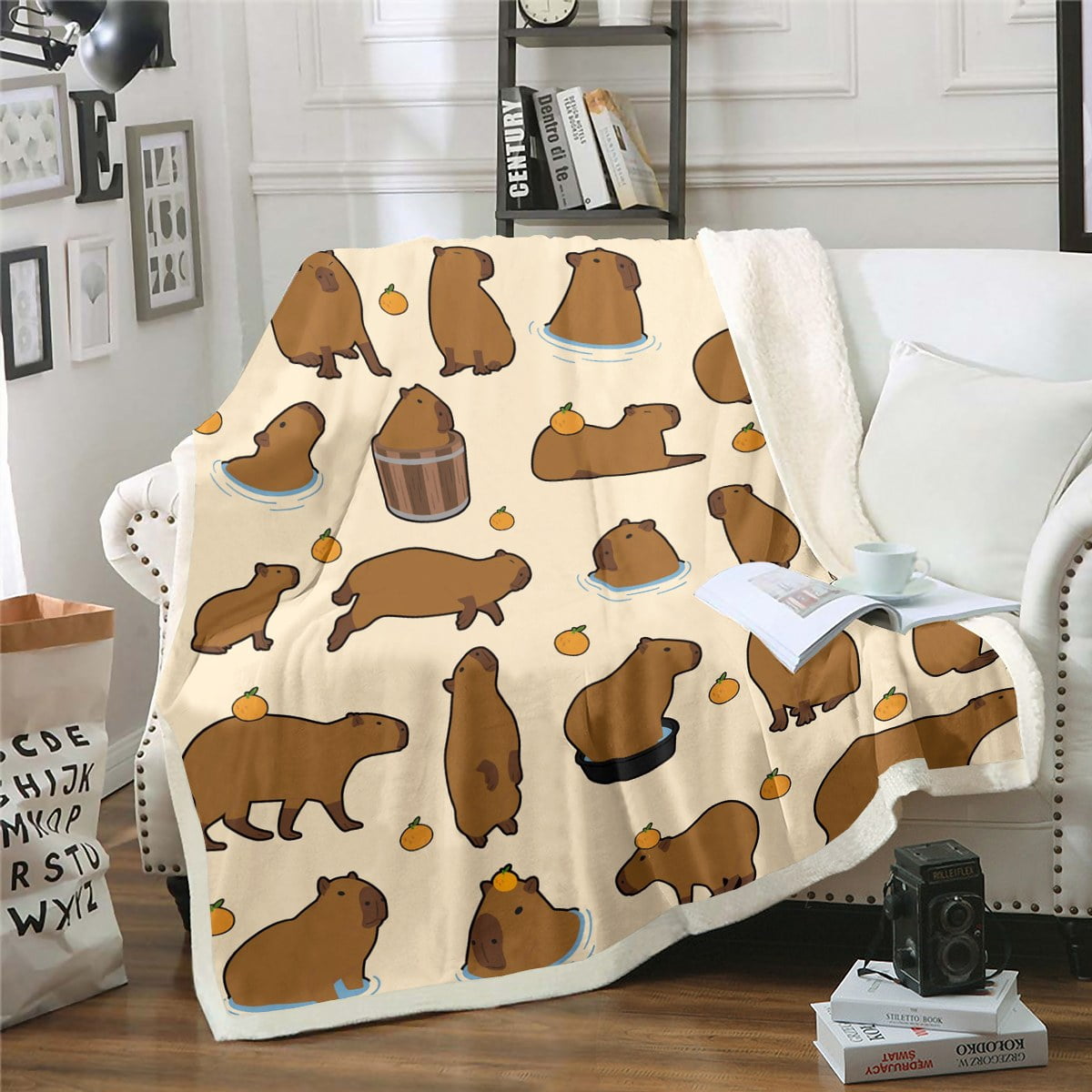 Kawaii Capybaras Blanket Gifts for Capybara Lovers,Cute Capybaras Throw ...