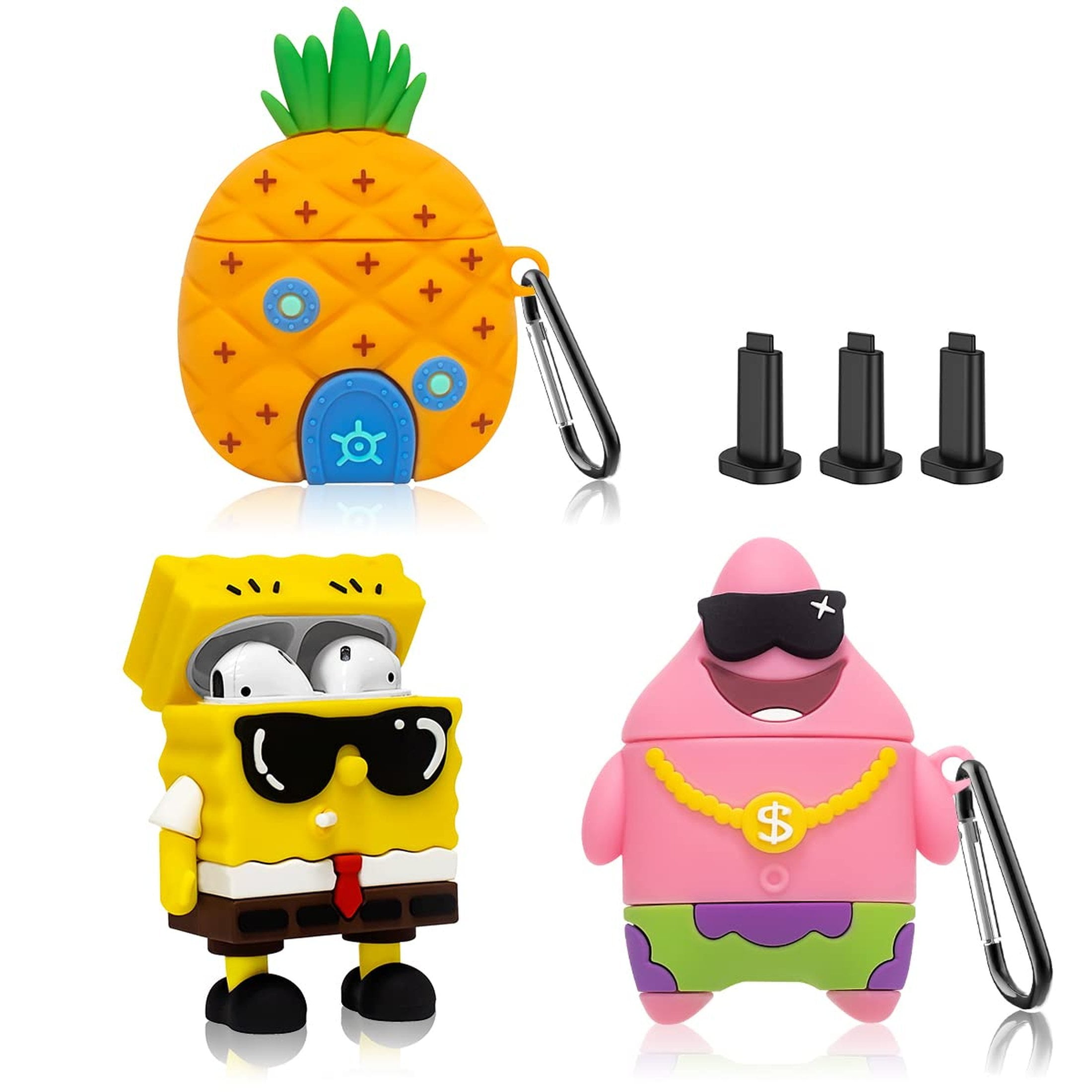 Kawaii Cartoon AirPod Case Set - Cute 3D Silicone Cover for Men and ...