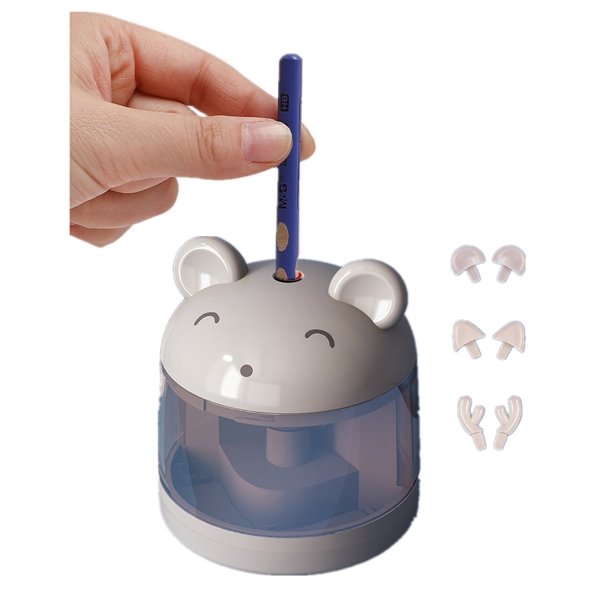 Kawaii Cartoon Animal Electric Pencil Sharpener with 3 DIY Cartoon ...