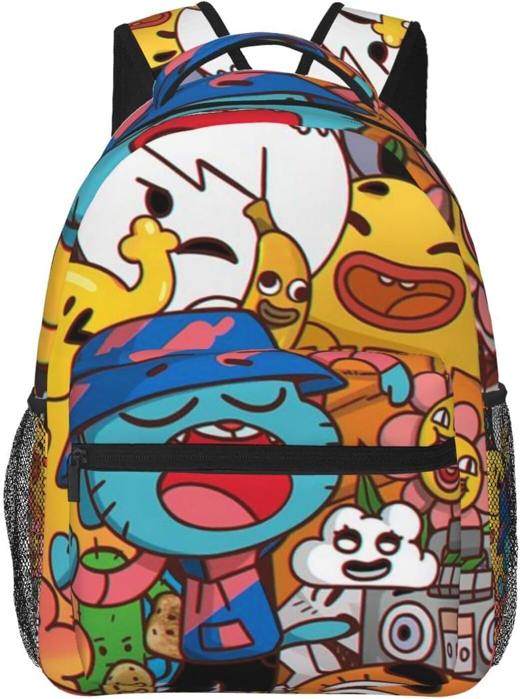 Kawaii Cartoon Backpack The Amazing Anime World Of Gumball Pattern ...
