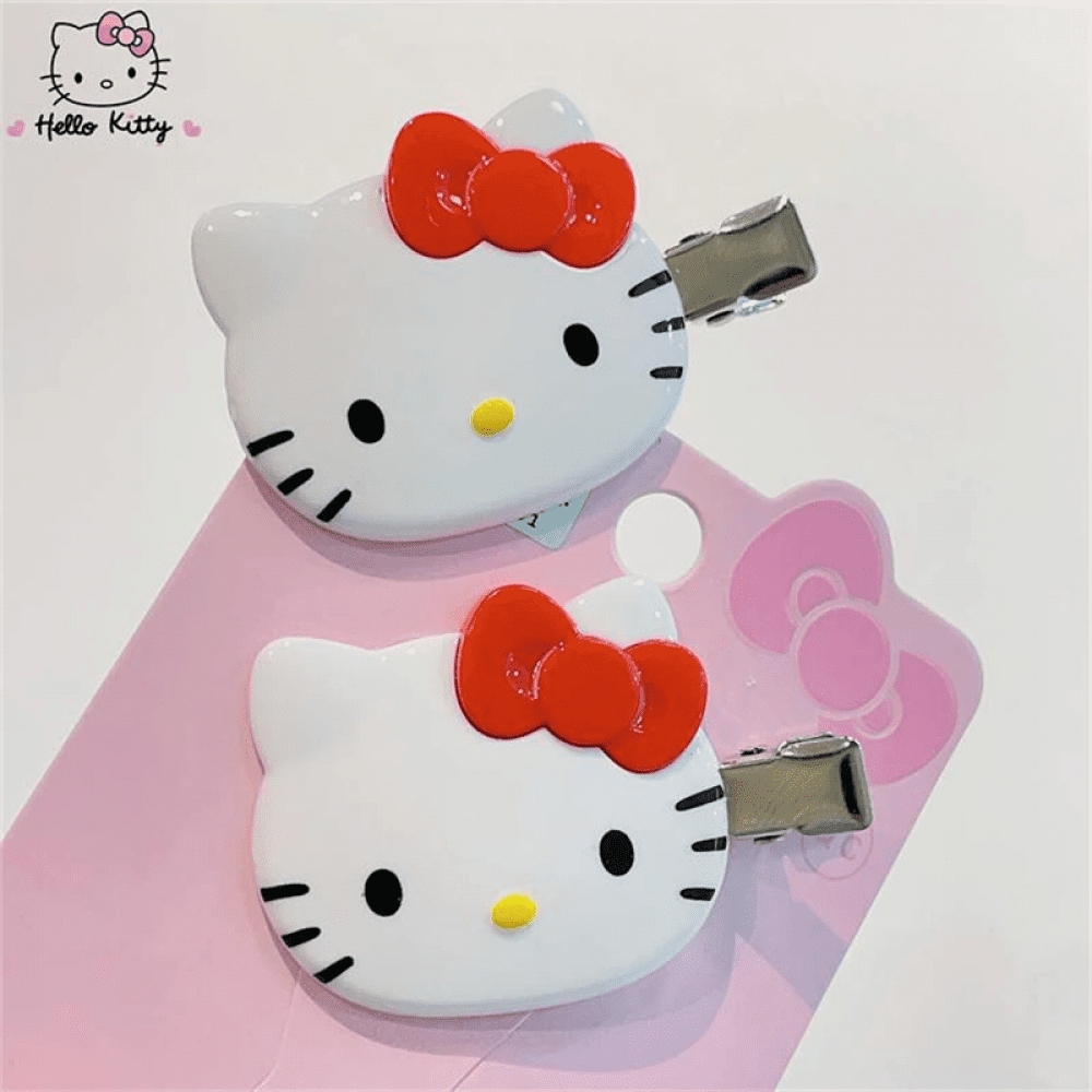 Kawaii Cartoon Hello Kitty Hair Clips, Cute Doll Side Clamps for Girls ...