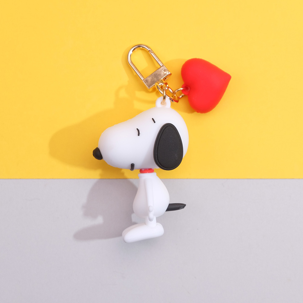 Kawaii Cartoon Snoopy Pvc Keychain Drip Charlie Brown Keychain Anime ...