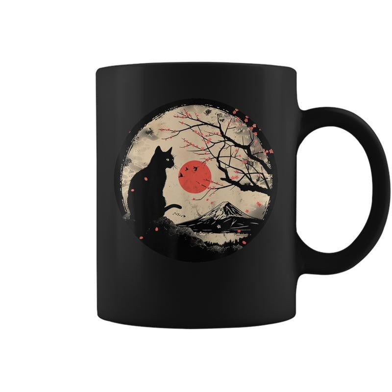 Kawaii Cat Anime Japanese Retro Cat Coffee Mugs - Walmart.com