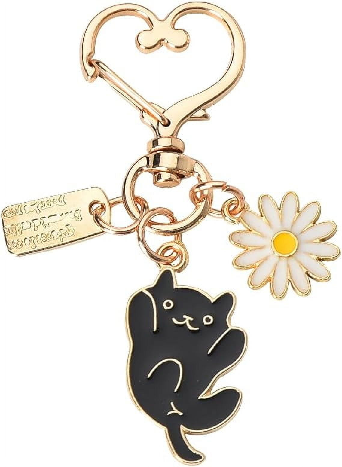 Kawaii Cat Charm Keychains for Backpacks Keys Kitty Cat Owner Gifts for ...