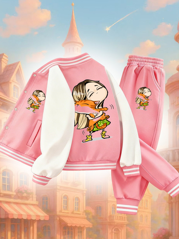 Kawaii Cat Dreams Varsity Jacket set funny girls pink machine washable ...