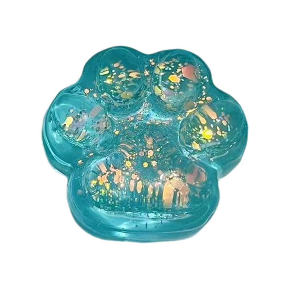 Kawaii Cat Paw Sticky Squeeze Toy Soft Realistic Jelly Glitter Cat's ...