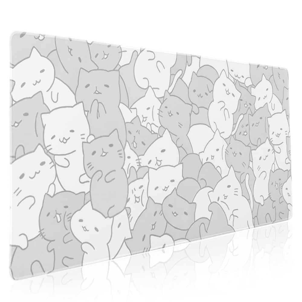 Kawaii Cats Home Office Accessories Cute Cat Computer Mat Non-Slip Desk ...