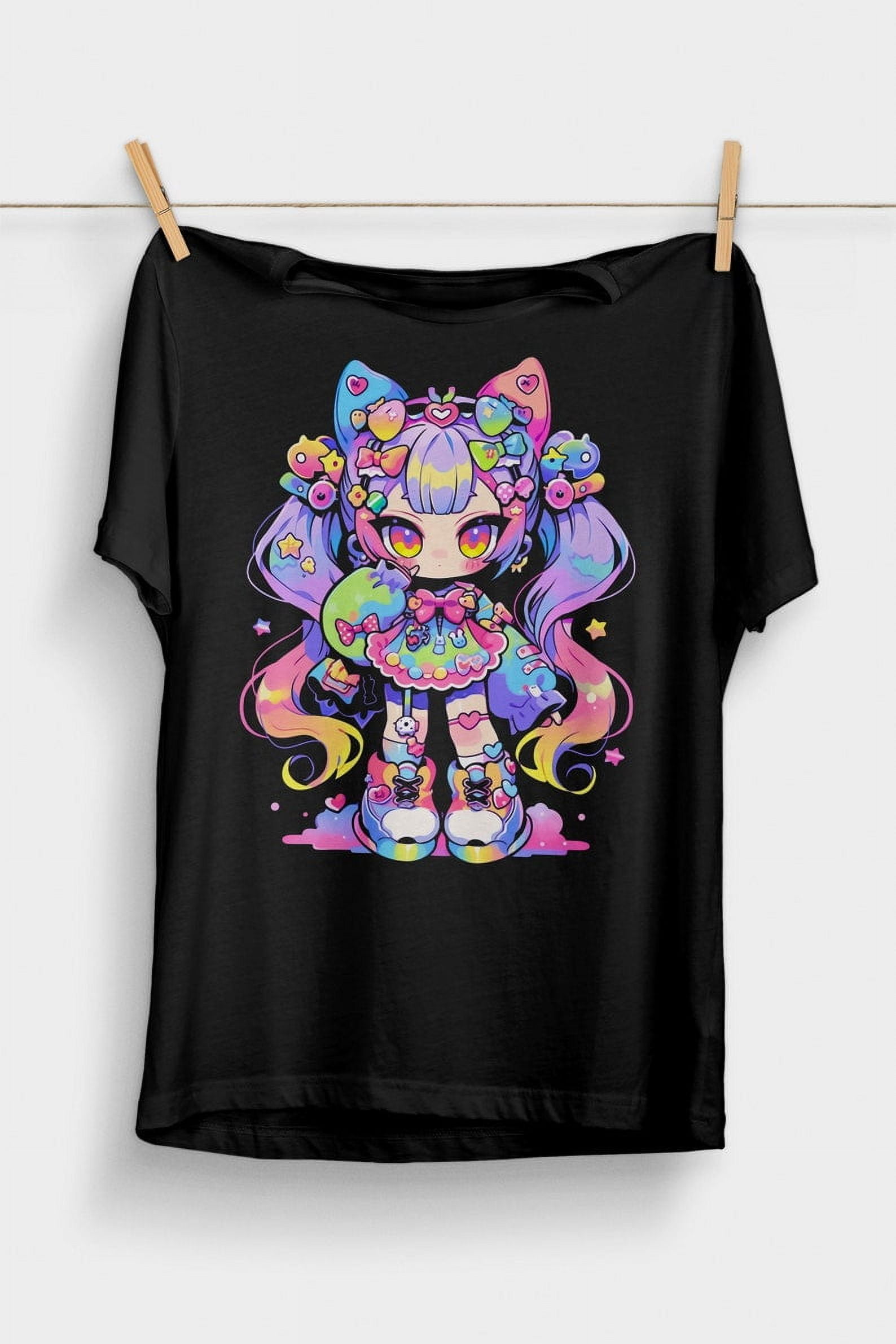 Kawaii Chibi Girl T-Shirt | Decora Kei Clothing | Kawaii Shirt ...