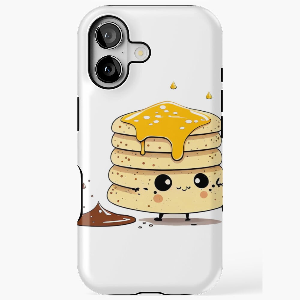 Kawaii Chibi Pancake Cute Cartoon Illustration iPhone 17 to 11 Pro Max ...