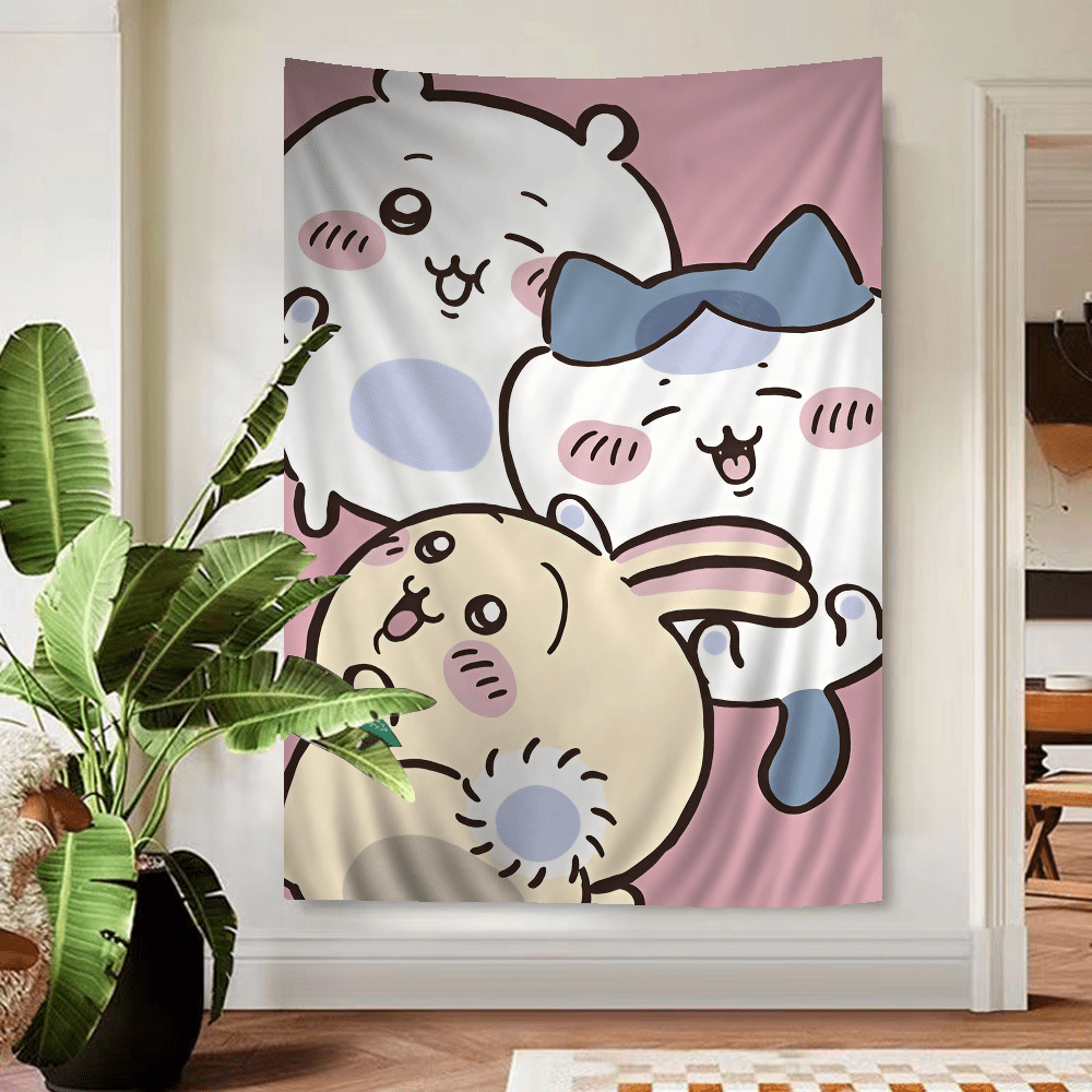Kawaii Chiikawa Usagi Plush Fleece Blanket Soft Office Sofa Throw Cute ...