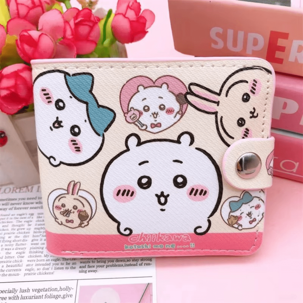 Kawaii Chiikawa Wallet Cute Hachiware Usagi Cartoon Women Short Casual ...