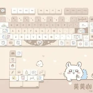 Kawaii Chiikawas Keycap Cute Usagi Keyboard Decoration MOA ...