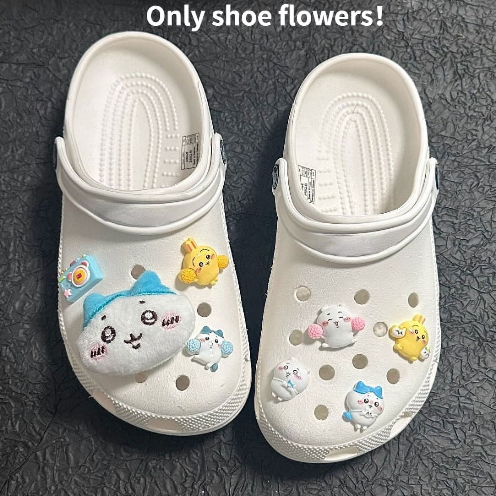 Kawaii Chiikawas Shoe Flower Cartoon Hachiwares Usagi Shoe Buckle Upper ...