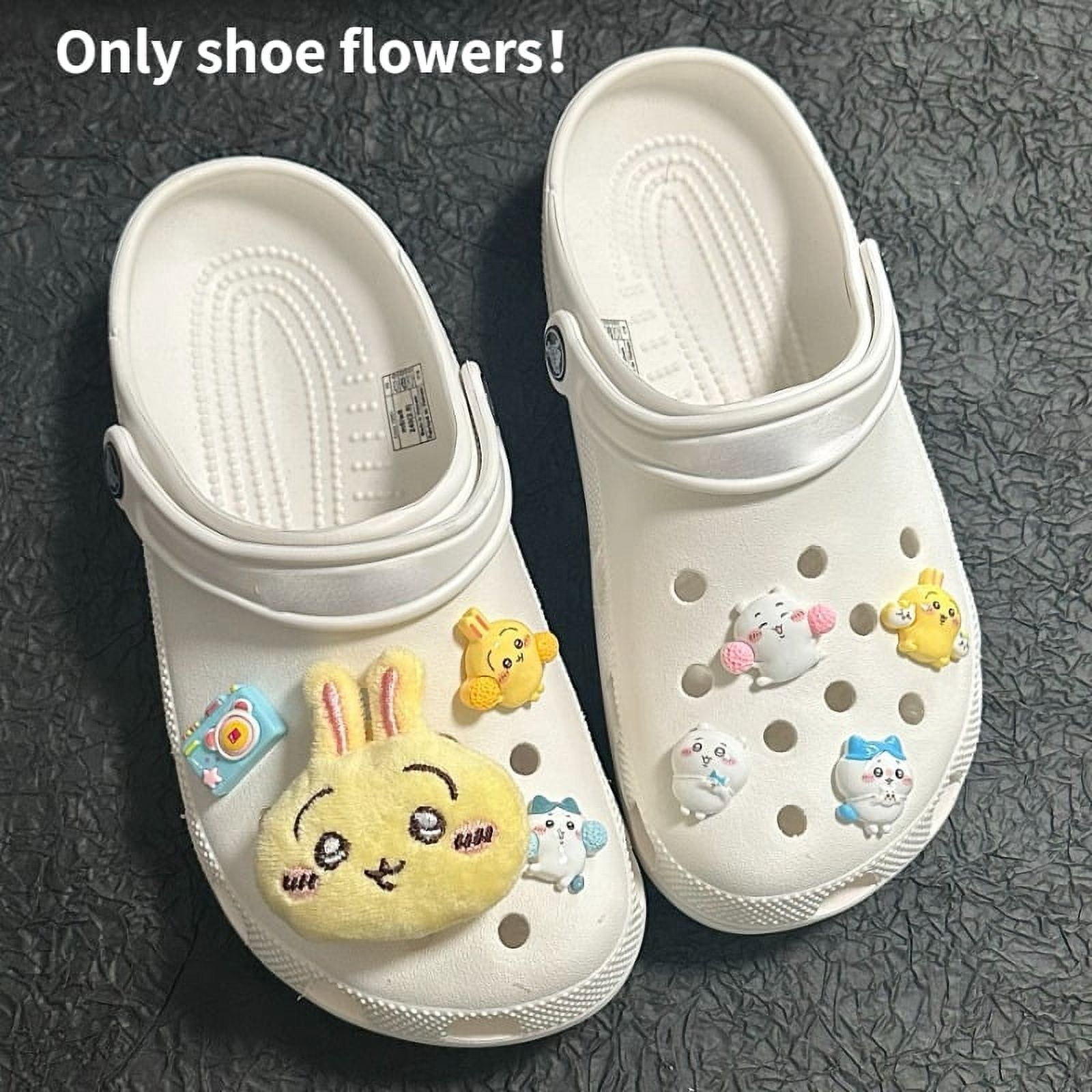 Kawaii Chiikawas Shoe Flower Cartoon Hachiwares Usagi Shoe Buckle Upper ...