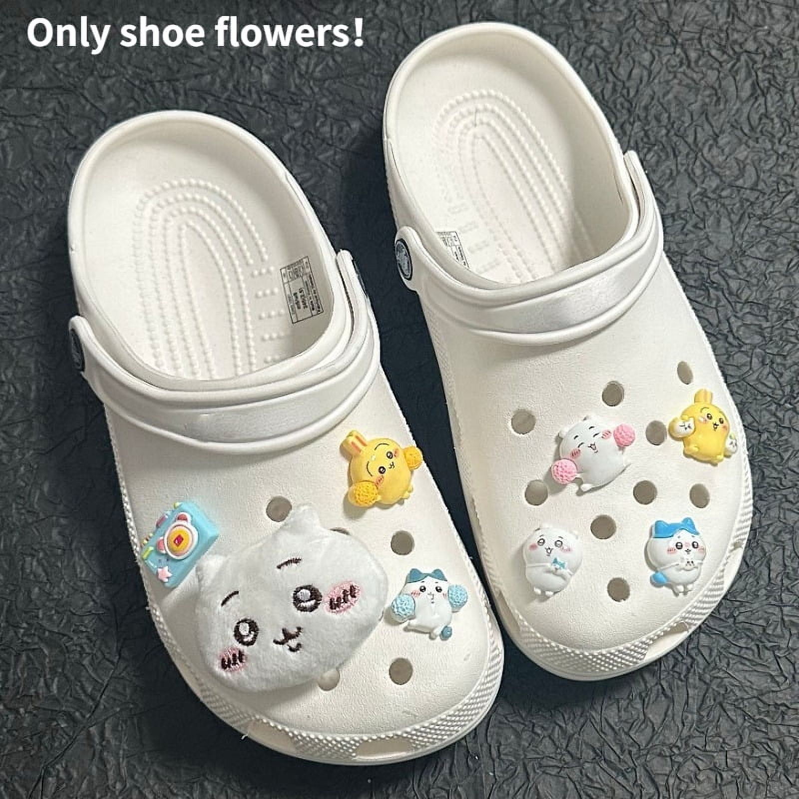 Kawaii Chiikawas Shoe Flower Cartoon Hachiwares Usagi Shoe Buckle Upper ...