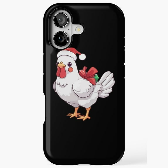Kawaii Christmas Chicken Holiday Joy Lover Gift Phone Case with iPhone ...